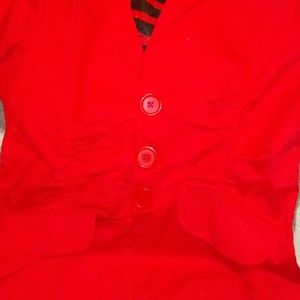 Jackets & Coats | Red Blazor | Poshmark